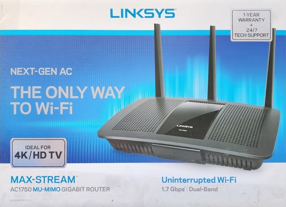 Linksys EA7450 Max-Stream Dual-Band AC1900 Wi-Fi 5 Router 745883784301 ...