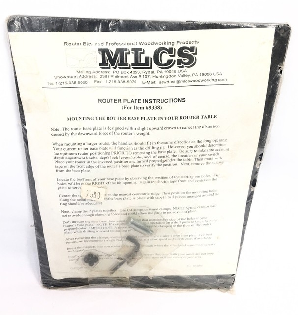 MLCS 9338 All-in-one Router Plate Kit for sale online | eBay