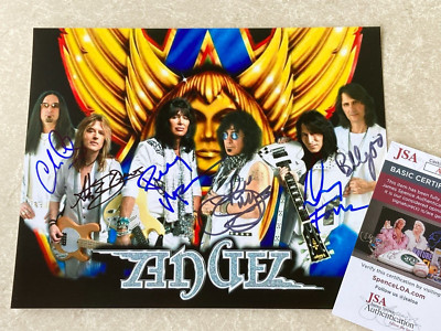 ANGEL Group Signed 8x10 PHOTO JSA COA Band x6 PUNKY MEADOWS Frank ...