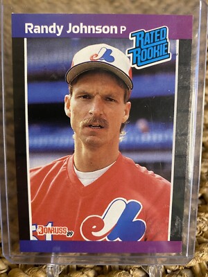 1989 DONRUSS RANDY JOHNSON RATED ROOKIE CARD 42 VERY RARE DOUBLE ERROR ...