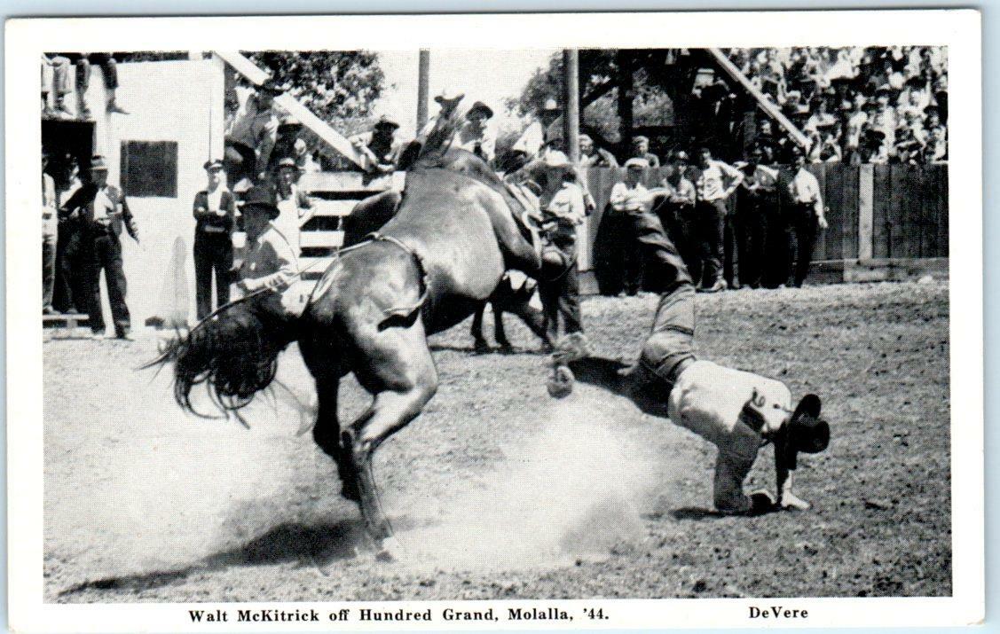 MOLALLA BUCKAROO RODEO, OR ~ WALT McKITRICK off Hundred Grand 1944 ...