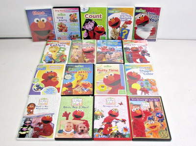 Lot of 23 Sesame Street DVDs- Elmo's World/ Sing Along/Count on Elmo | eBay