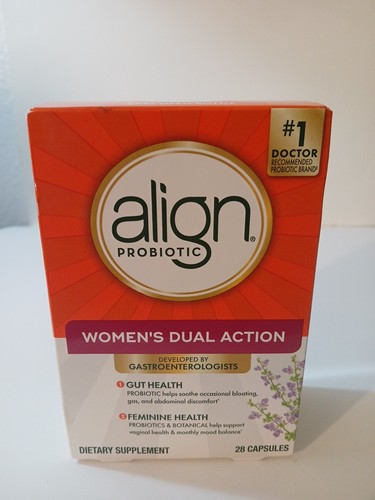 Align Probiotic Women's Dual Action Supplement Bloat Gut Vaginal Uti ...