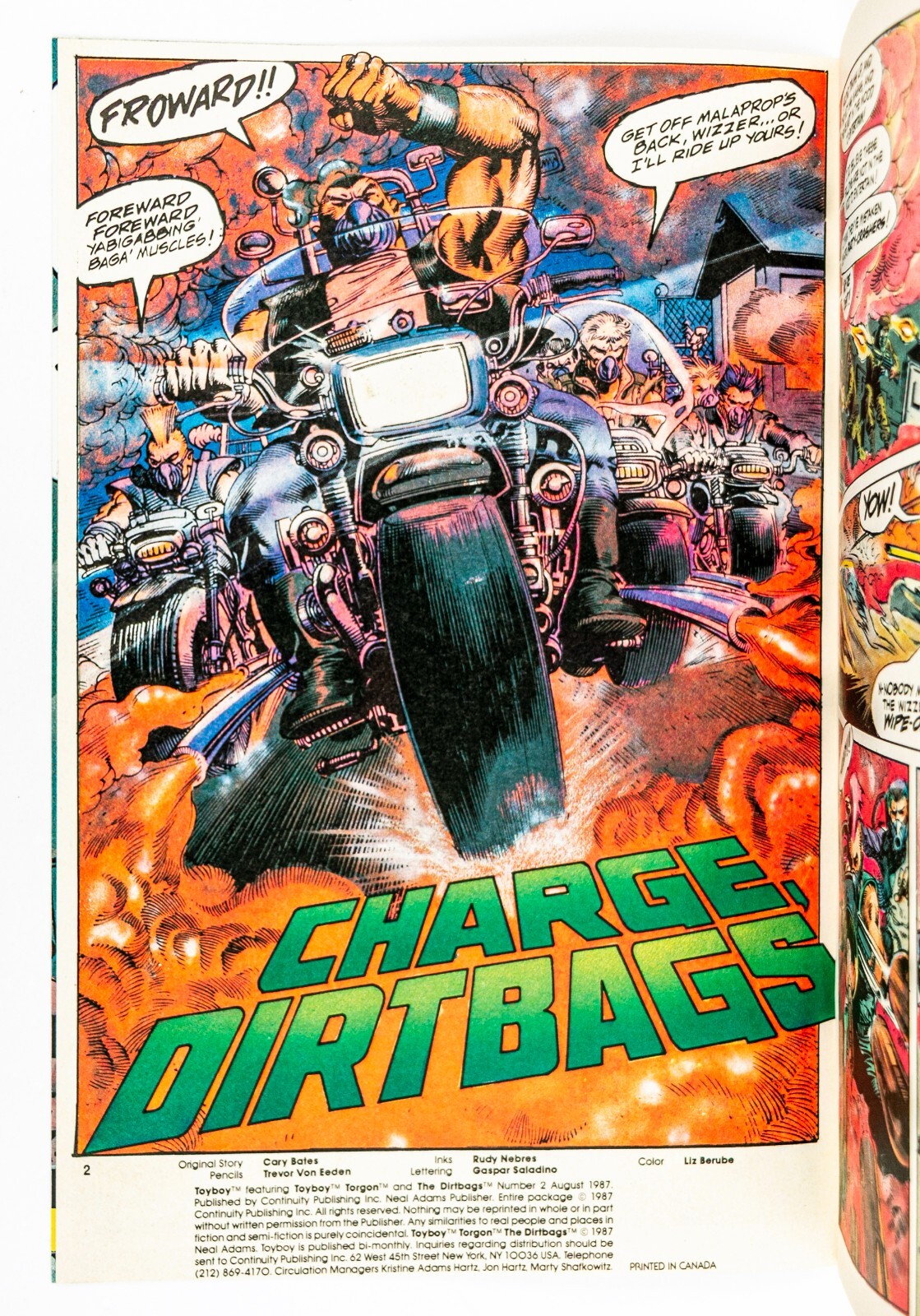 Toyboy #1 & 2 (1986 Continuity Comics) 1st Print, Neal Adams Art/Cover ...