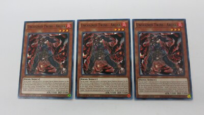 3x UNCHAINED TWINS ARUHA MP20-EN152 1ST EDITION COMMON YUGIOH NM ...