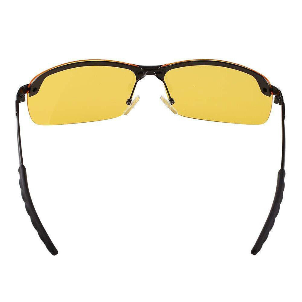 HD Anti Night Glare Vision Polarized Yellow Lens Tinted Unisex Driving ...