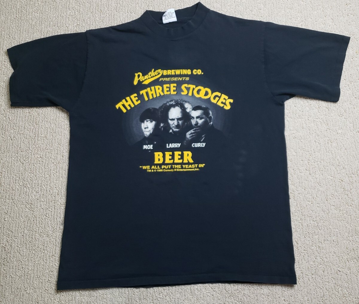 Vtg The Three Stooges Beer Mens Panther Brewing Compa… - Gem