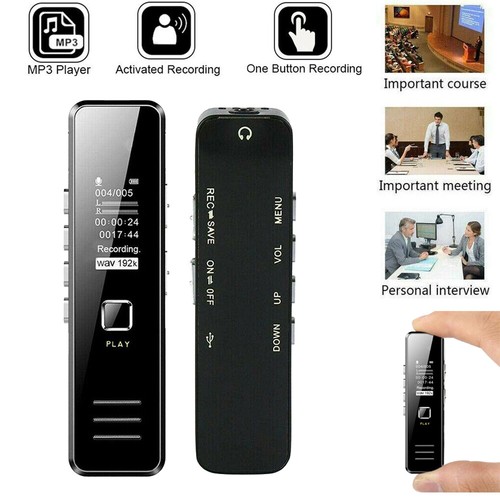 Mini Digital Voice Recorder Voice Activate Spy Dictaphone Sound Audio ...