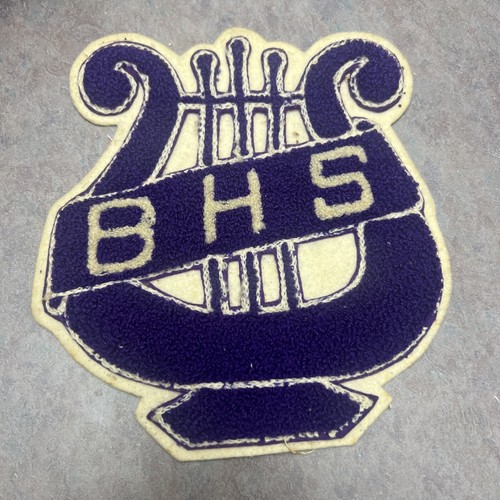 Vintage B H S Band Felt Patch Purple /White 7" x 6" | eBay