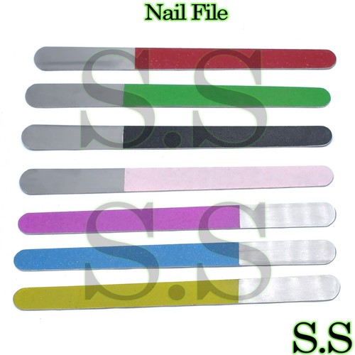 Metal Stainless Steel Nail File Double Sided Manicure Pedicure 18.5 Cm ...