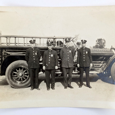 1920s Photo Firefighters Posing With Fire Truck Pompton Lakes New ...