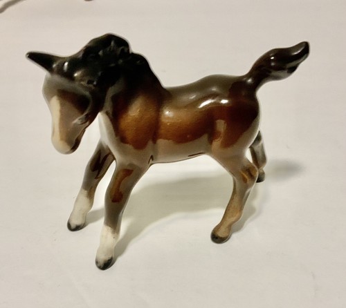 Cute Vintage Beswick Brown Colt Porcelain Glossy Finish Horse Figurine ...