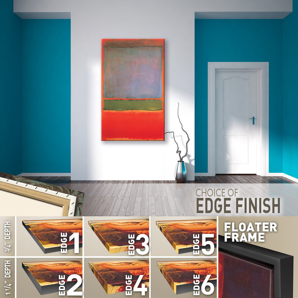 26W"x44H" NUMBER 6 (VIOLET, GREEN & RED) 1951 by MARK ROTHKO - CHOICES ...