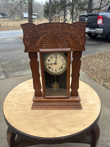 Antique Ingraham Gingerbread Kitchen Mantle Clock Vintage | eBay