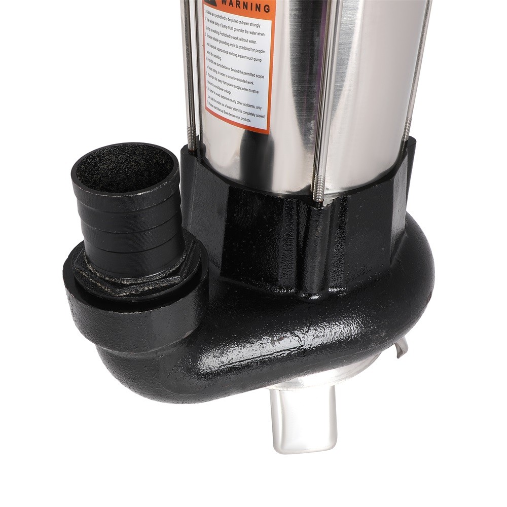 6340GPH 1.5HP Sump Pump Industrial Sewage Cutter Grinder Cast iron ...