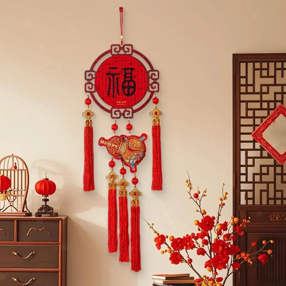 Chinese New Year Decorations Three Dimensional Fu Character Pendant for ...