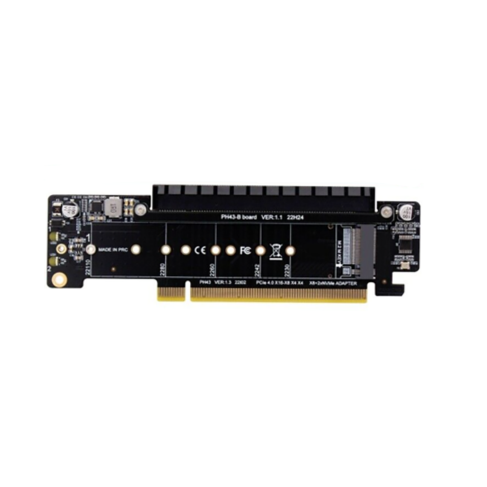PCIE x16 to x8+x4+x4 Splitter Expansion Riser Card Ultra Quad VROC M.2 ...