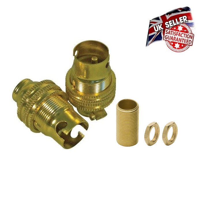Brass Lamp Holder UN Switched 1/2" Small Bayonet SBC Bulb Holder ...