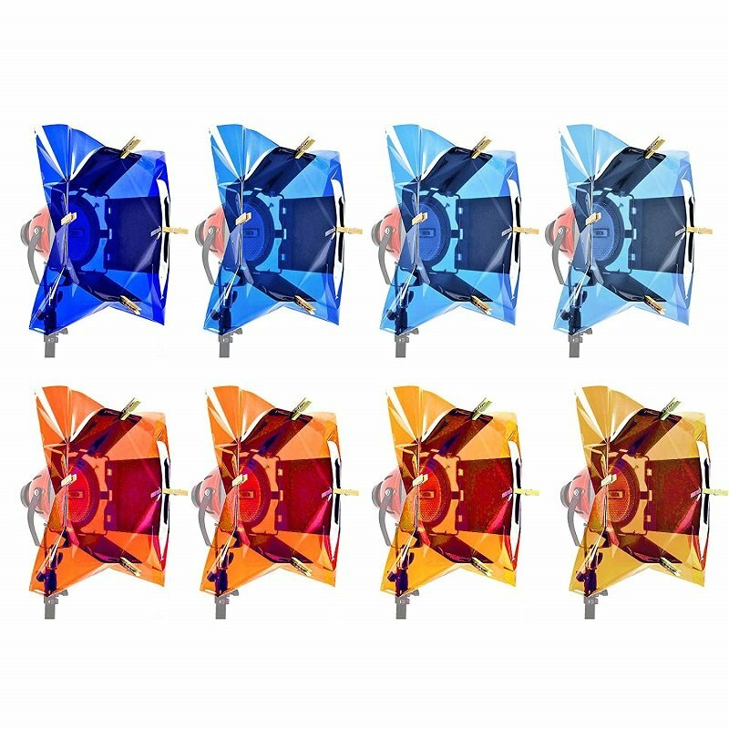 Selens 8PCS 16x20'' Color Gel Filter Correction Lighting for 800W Red ...