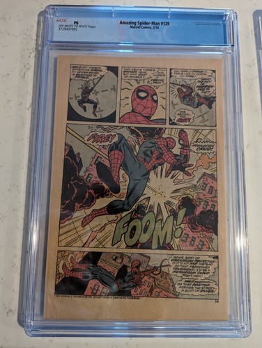 Amazing Spider-Man #129 CGC PG 1st app Punisher 7th wrap 1st panel w ...