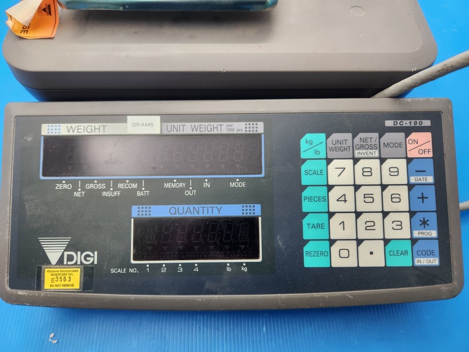 DIGI DC-190 DIGITAL COUNTING SCALE W/ 50LBS WEIGHING PLATFORM | eBay