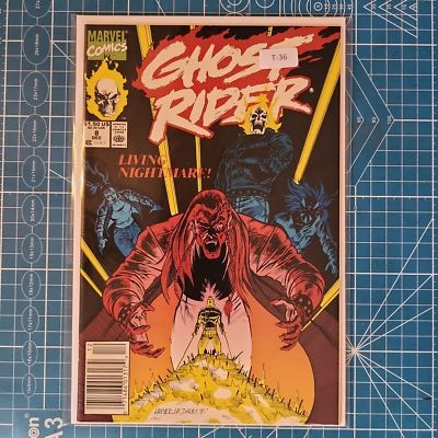 GHOST RIDER #8 VOL. 3 8.0+ 1ST APP NEWSSTAND MARVEL COMIC BOOK T-36 | eBay