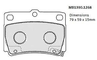 Malko Rear Brake Pads Set MB1390.1268 DB1390 | eBay Australia