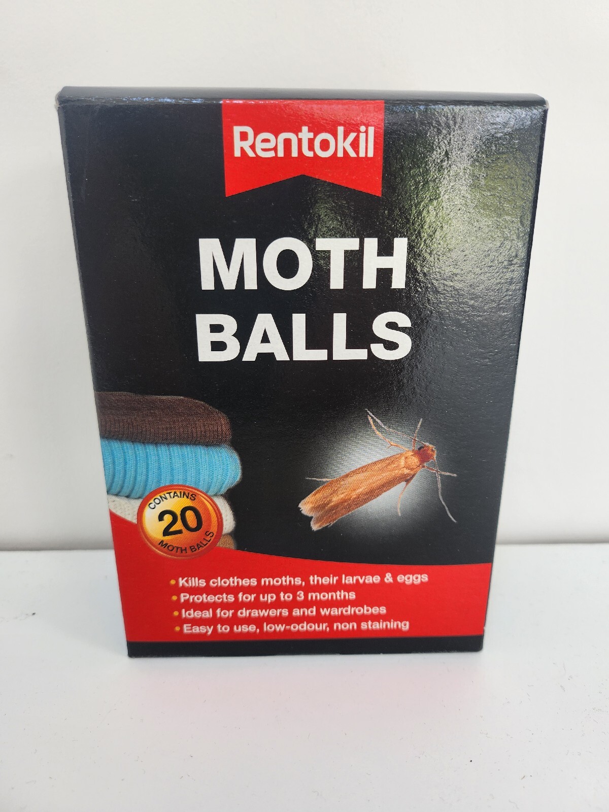 Rentokil PSM97 Moth Balls - 20 Pack .. Moths - Larvae - Eggs ...