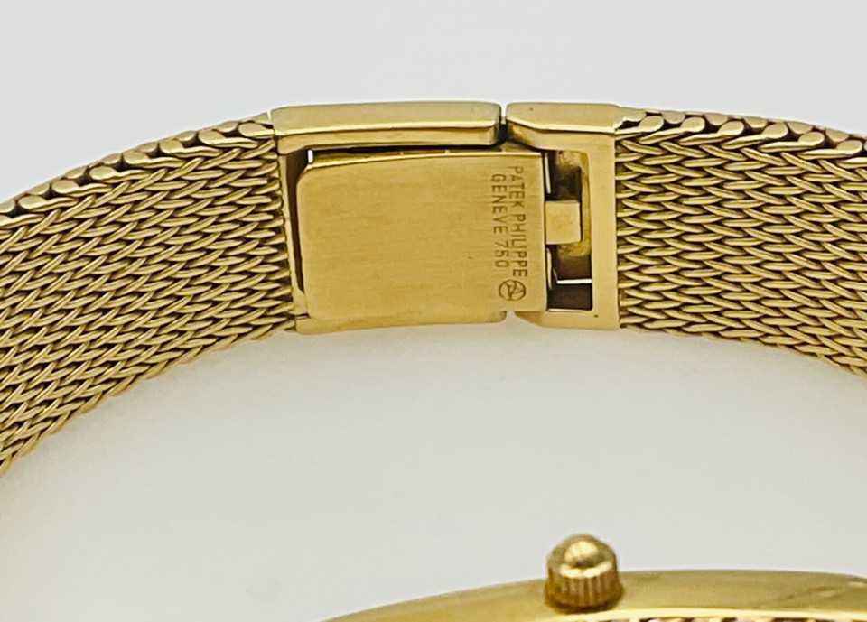 Patek Philippe 3870 18K Yellow Gold Diamond Watch Vintage 1982 Box ...