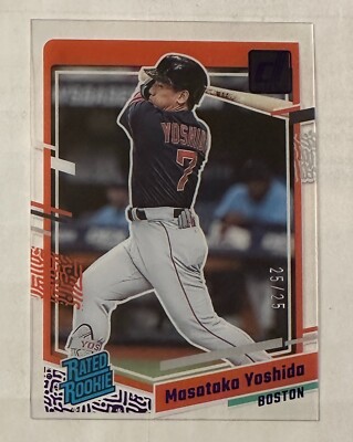 2023 Panini Clearly Donruss Rated Rookies Purple #8 Masataka Yoshida /25 #X7661 | eBay