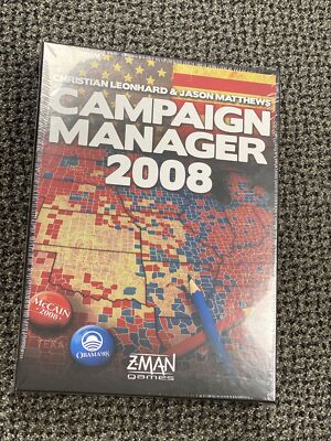 Campaign Manager 2008 Boardgame Z-Man Games Obama McCain new sealed | eBay
