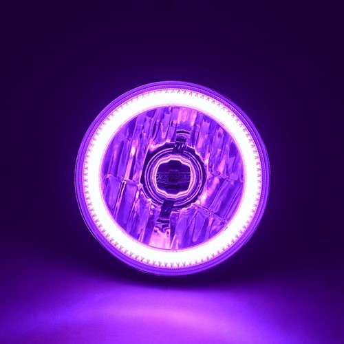 5-3/4" Purple COB SMD LED Halo Angel Eye Halogen Light Bulb Metal ...