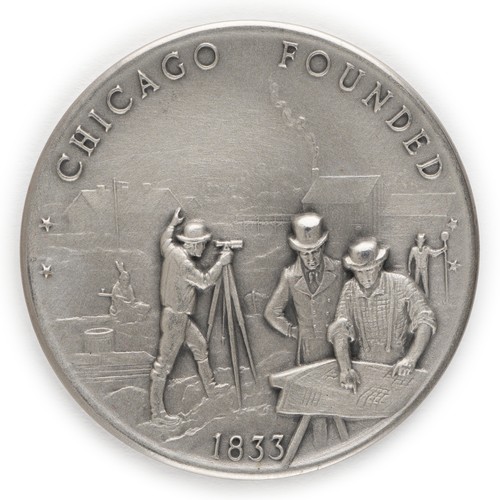 1833 Chicago Founded, Pewter Medal History of America Danbury Mint | eBay