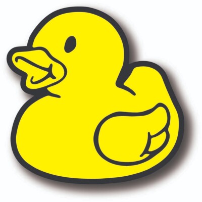 Rubber Duck Car Window Vinyl Decal, Bath time Ducky Laptop Sticker ...