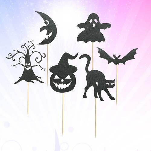 6pcs Halloween Cake Toppers Decorative Cupcake Toppers Food Dessert ...