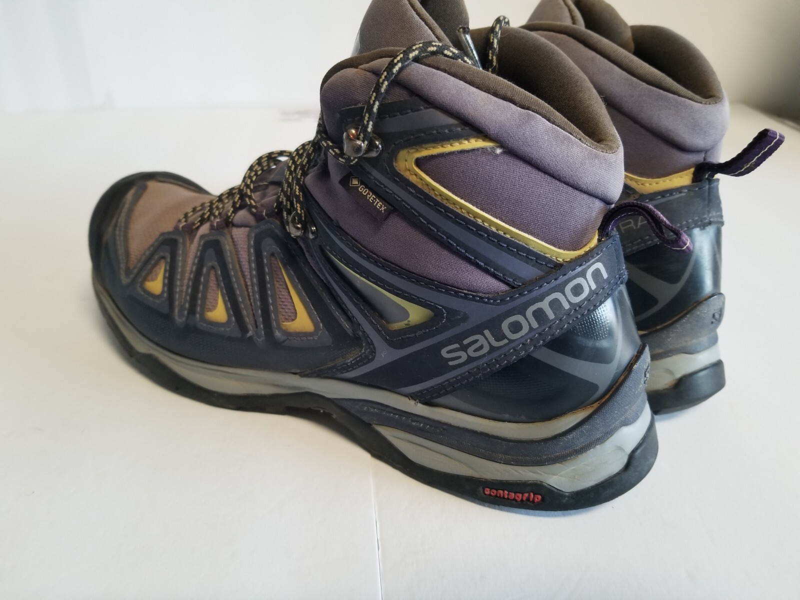 SALOMON X ULTRA GORETEX CONTRAGRIP ORTHOLITE HIKING BOOTS Women's size ...