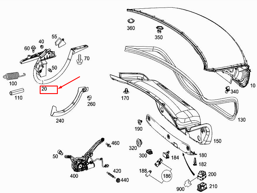 MERCEDES-BENZ E W213 Rear Right Trunk Lid Hinge Bracket A2137501800 NEW ...