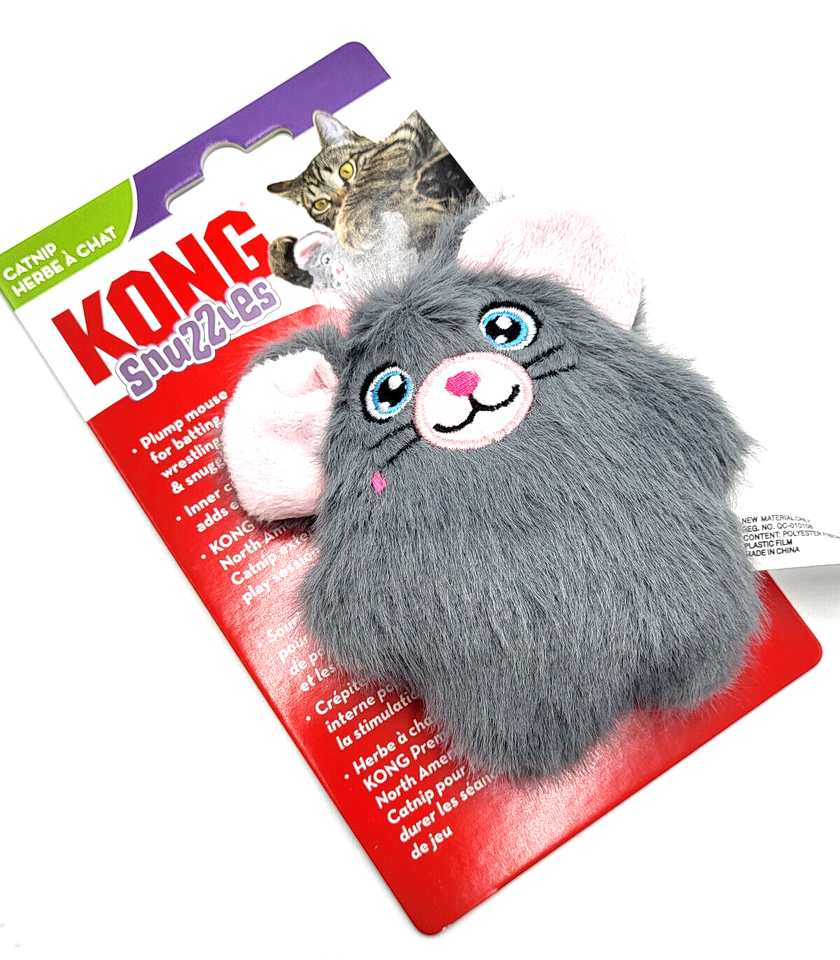 Kong Snuzzles Mouse Soft Crackling Interactive Catnip Cat Toy 4" | eBay