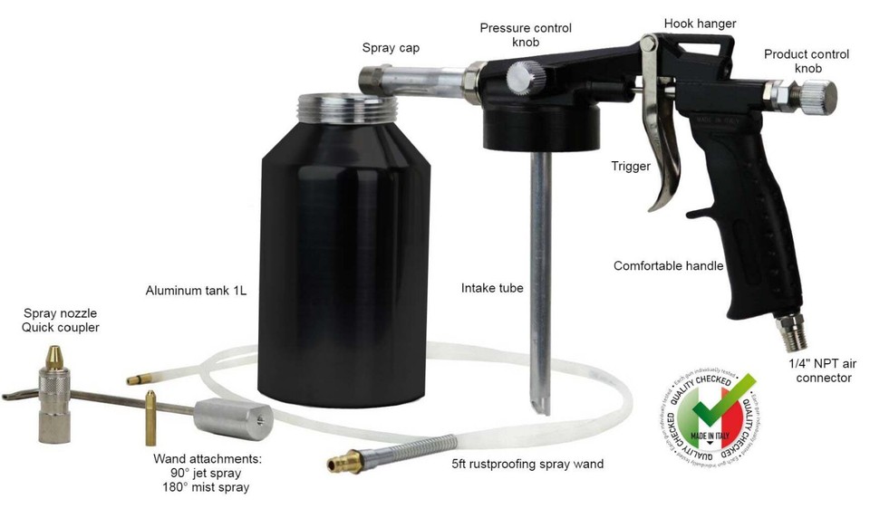 Undercoating Spray Gun with Wand Kit Rust Proofing and Undercoating ...