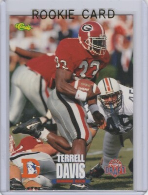 TERRELL DAVIS ROOKIE CARD 1995 NFL Football DRAFT Georgia Bulldogs RC ...
