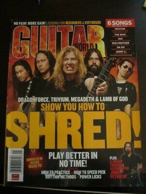 Guitar World Magazine January 2007 Shred Dragonforce Megadeth Trivium ...