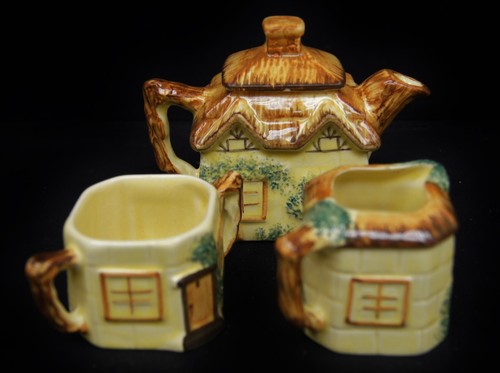 SET OF 3 KEELE STREET POTTERY Cottage Ware Mini Tea Set ENGLAND | eBay