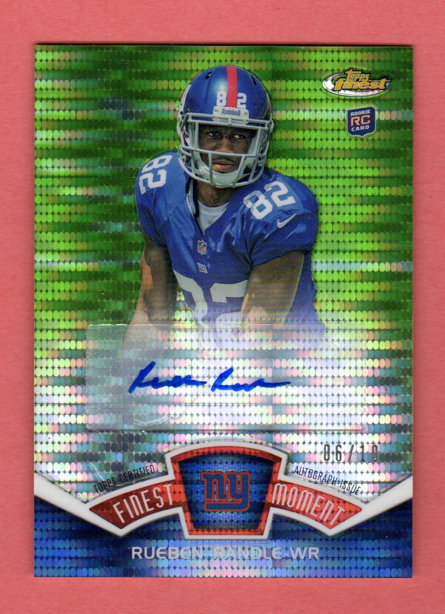 RUEBEN RANDLE 2012 TOPPS FINEST MOMENT REFRACTOR AUTO ROOKIE RC SP ...