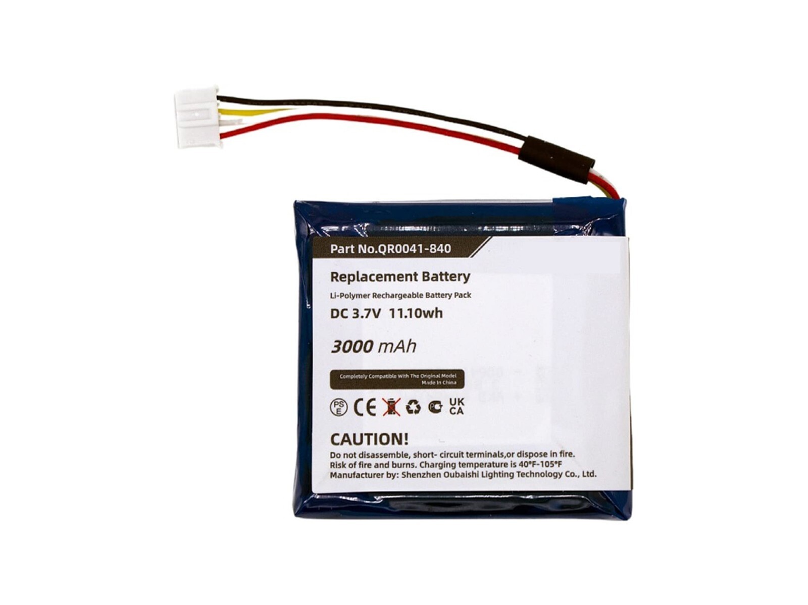 Battery for Qolsys IQ Panel 2 Replacement QR0041-840 SP584646-1S2P New ...