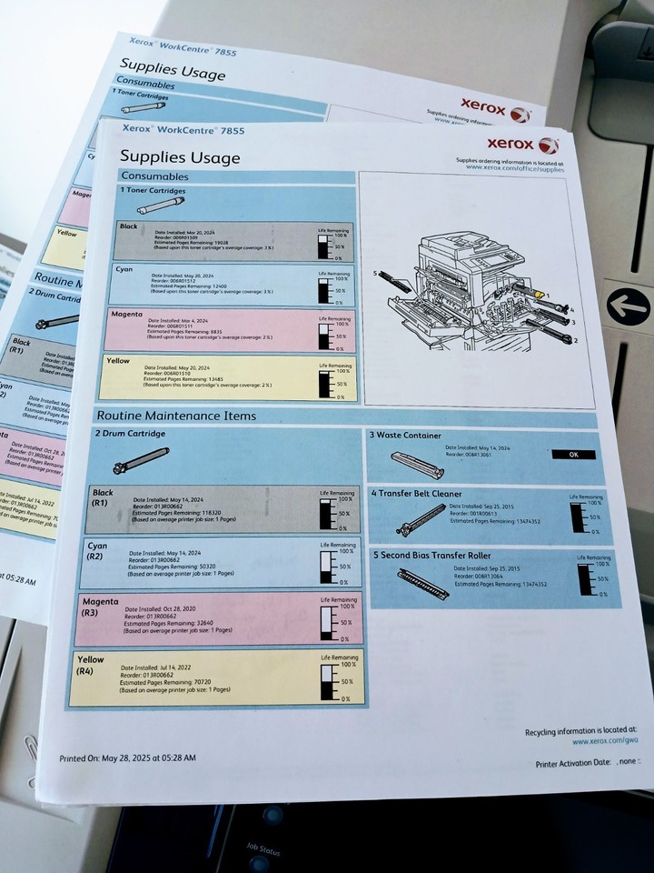 Xerox WorkCentre 7855 Color Copier Printer Scanner with Stapling ...