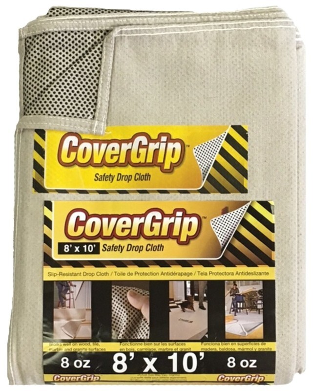 NEW COVERGRIP 081008 PAINTERS RUBBER HEAVY DUTY Drop Cloth 8 X 10 feet ...