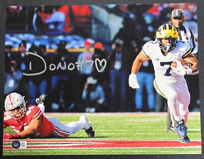 DONOVAN EDWARDS SIGNED MICHIGAN WOLVERINES V OSU 11x14 PHOTO BECKETT ...