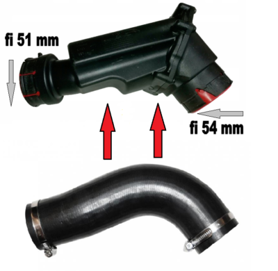 VOLVO XC90 XC70 S60 V70 Resonator Turbo Boost Charger Intake Hose Pipe ...