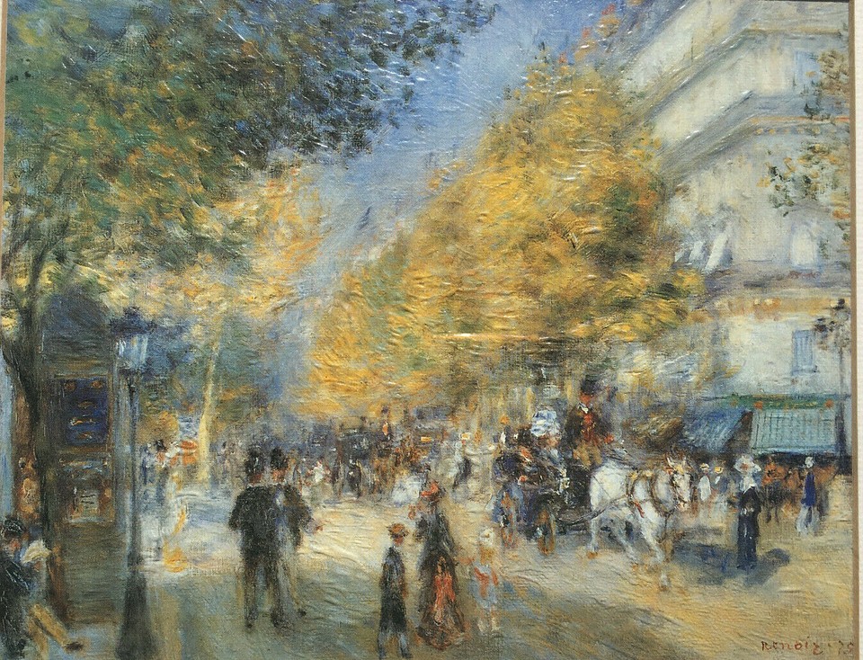 "The Grands Boulevards" Pierre Auguste Renoir Reproduction Art Framed ...
