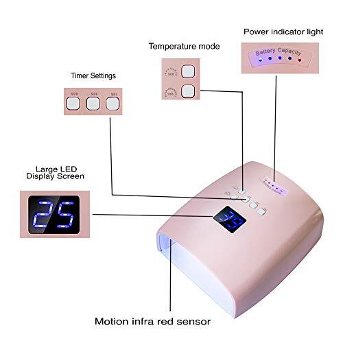 48W Rechargeable UV LED Nail Lamp,Cordless Professional Gel Nail Lights ...